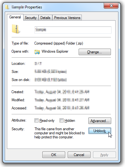 How to: Unblock a File